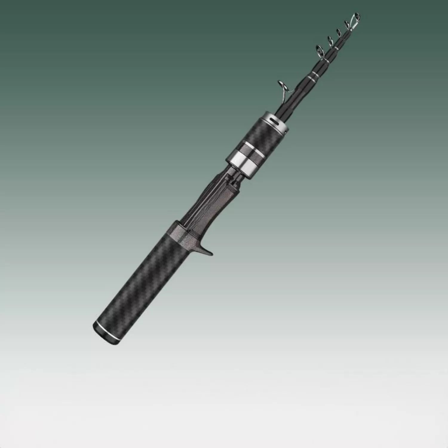 Telescoping Fishing Rod and Reel Combo Compact Carbon Fiber Design